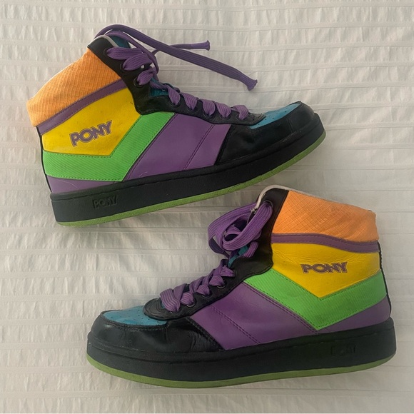 Pony | Shoes | Vintage 9s Pony Uptown High Top Sneakers | Poshmark